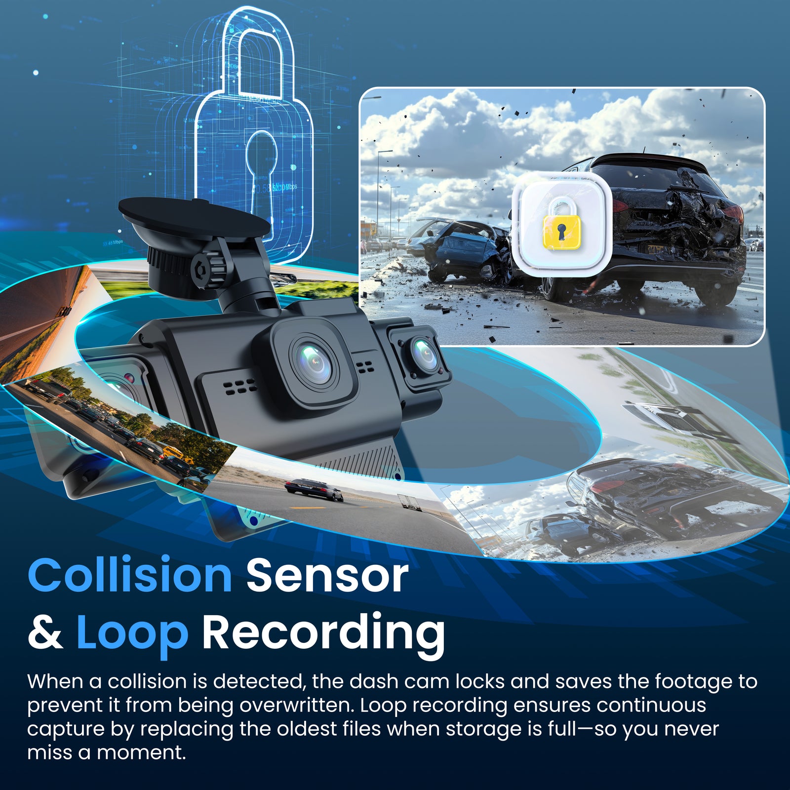 Rexing R4-RD 4-Channel Dash Cam with All-Around 1080p, Built-in 360° P ...