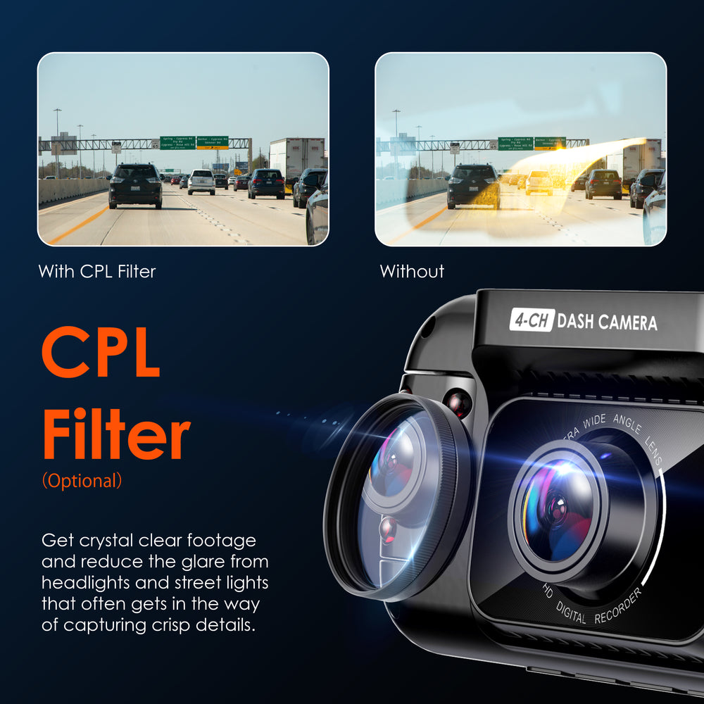 Rexing R4 4 Channel Dash Cam W/ All Around 1080p Resolution, Wi-Fi, an ...